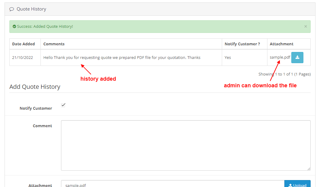 OpenCart - Add To Quote + Add To Cart