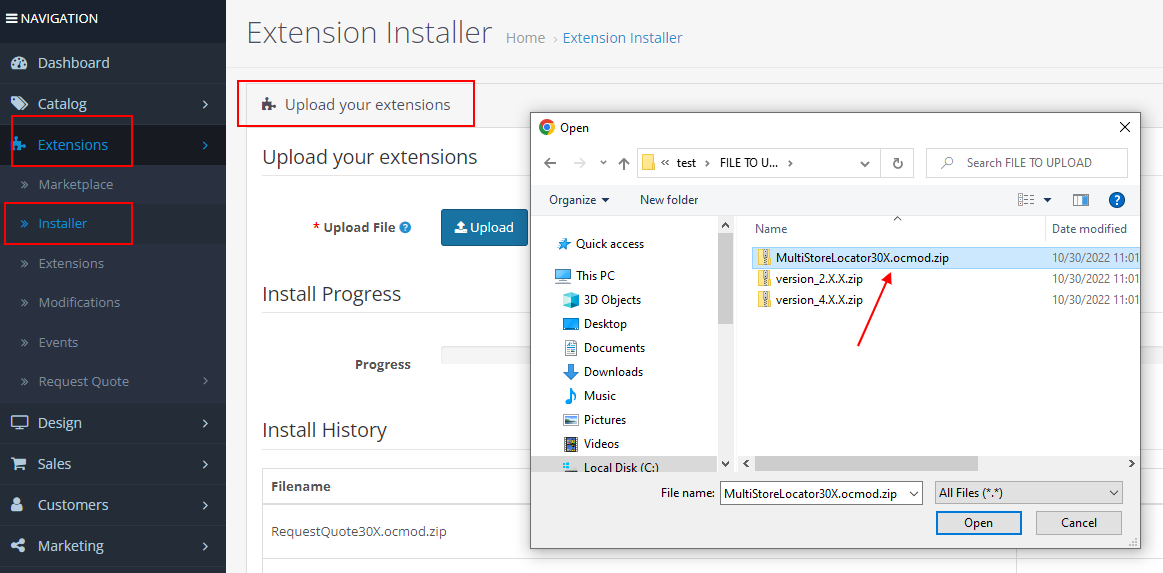 OpenCart - Multi Store Locator
