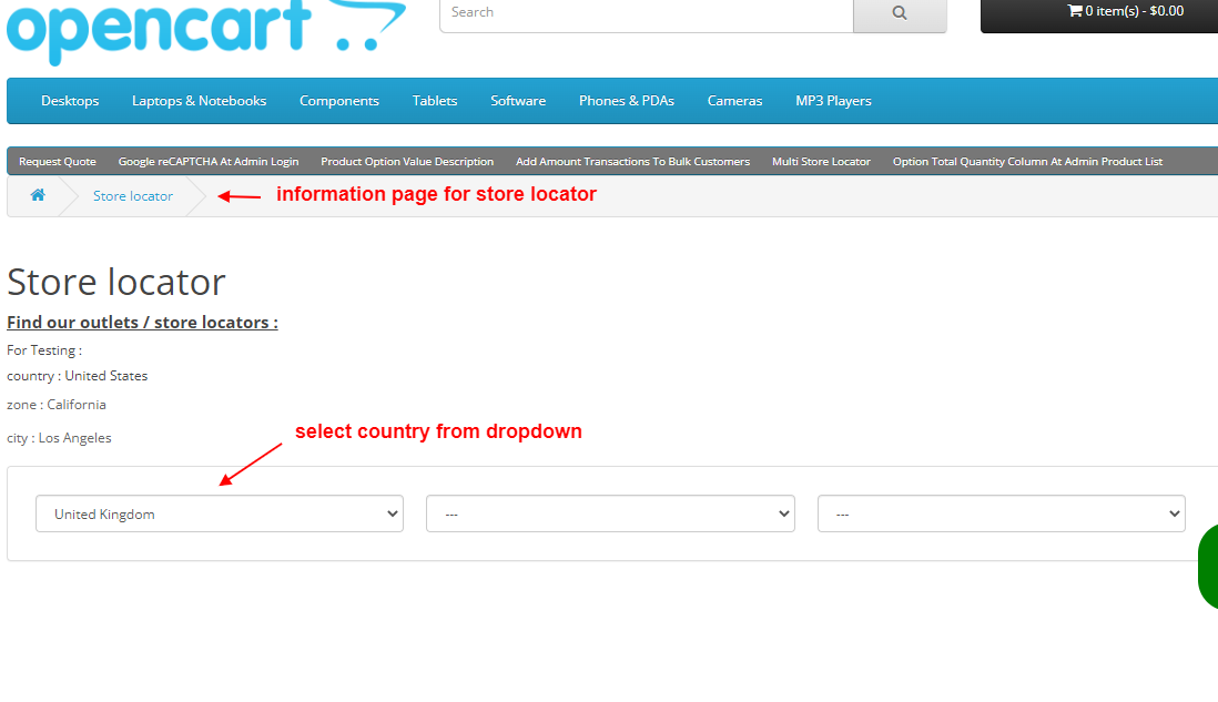 OpenCart - Multi Store Locator