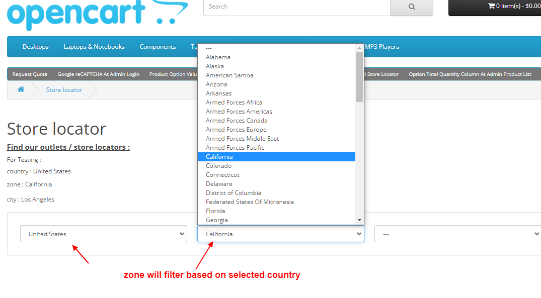 OpenCart - Multi Store Locator