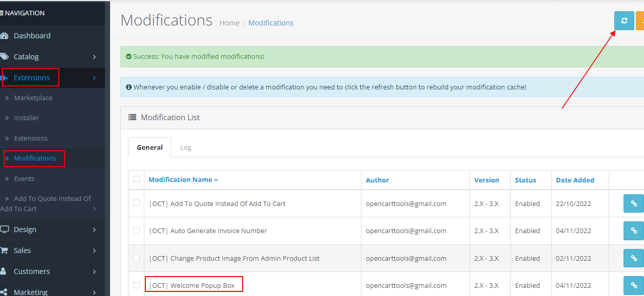 OpenCart - Welcome Popup Box