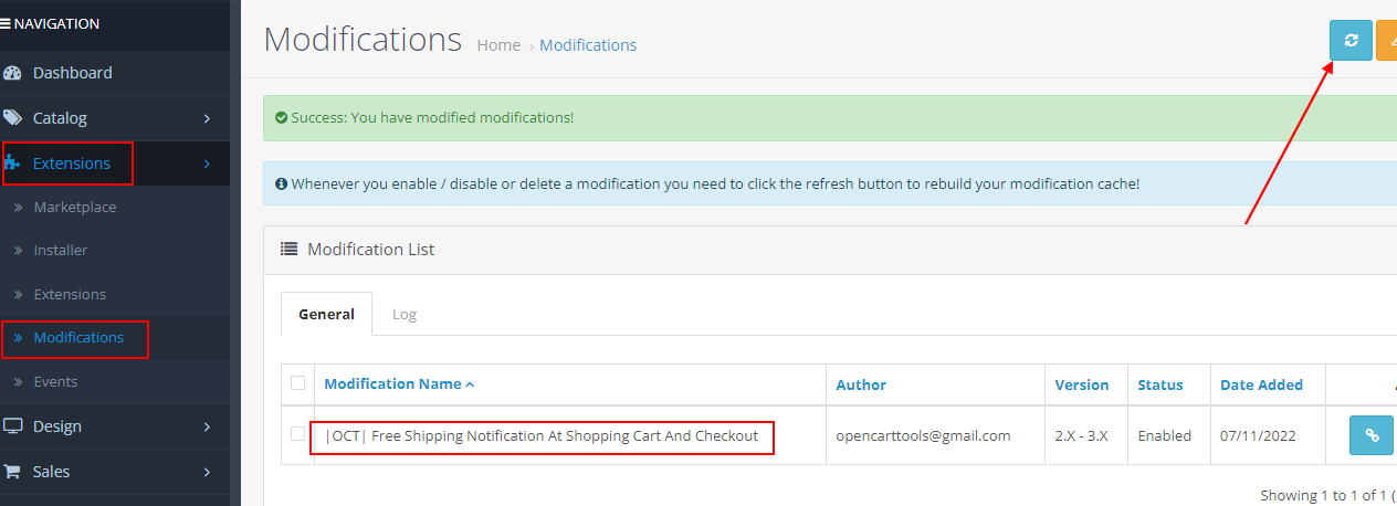 OpenCart - Free Shipping Notification At Shopping Cart And Checkout