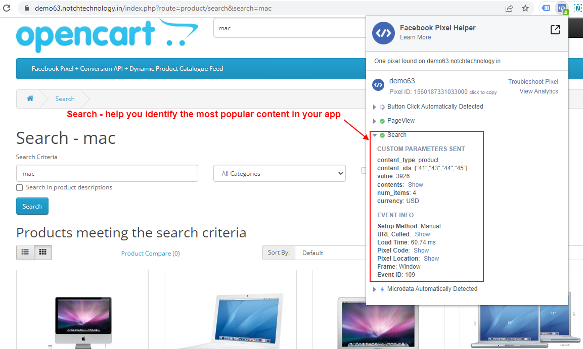 OpenCart - Facebook Pixel + Conversion API + Dynamic Product Catalogue Feed