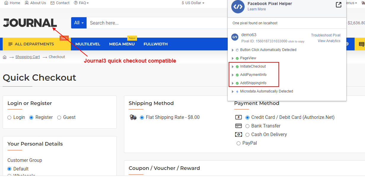 OpenCart - Facebook Pixel + Conversion API + Dynamic Product Catalogue Feed