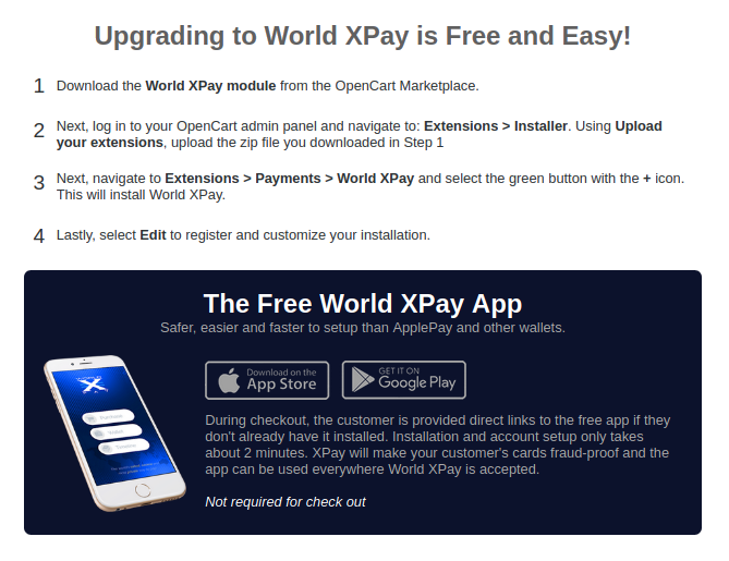 OpenCart - World XPay