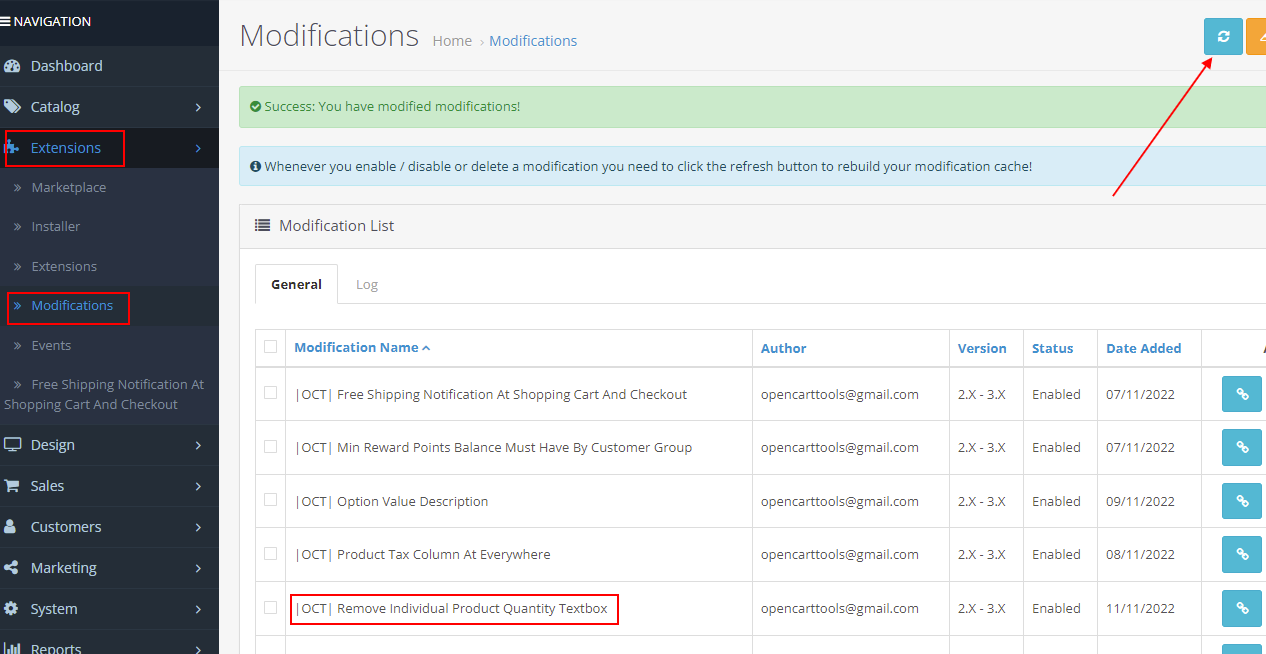 OpenCart - Remove Individual Product Quantity Textbox