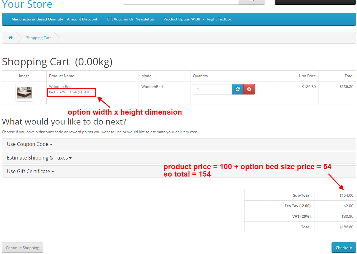 OpenCart Product Option Width X Height Textbox opencart-product-option-width-x-height-textbox