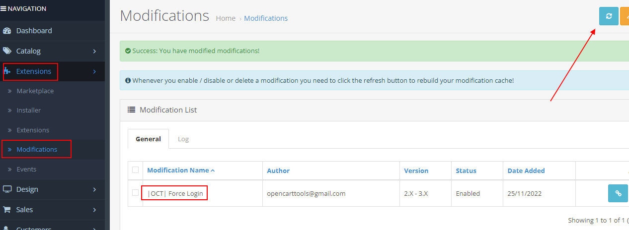 OpenCart - Force Login