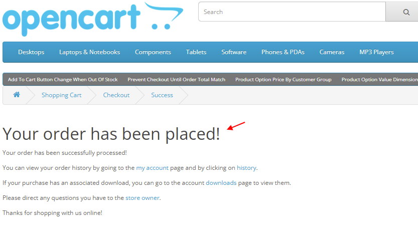 OpenCart - Product Option Value Dimensions