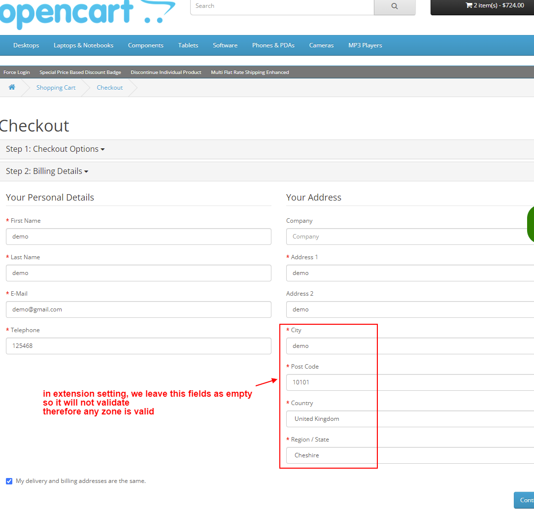 OpenCart - Multi Flat Rate Shipping Enhanced