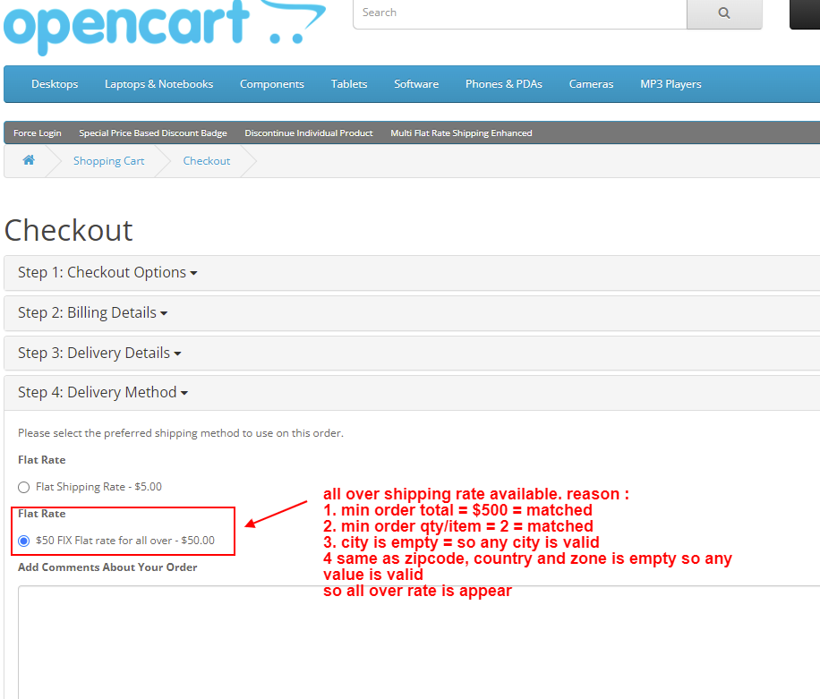 OpenCart - Multi Flat Rate Shipping Enhanced