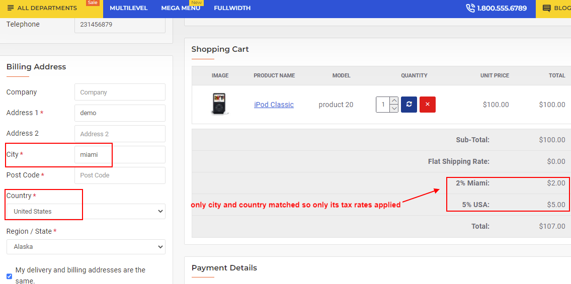 OpenCart - Multi Taxes By Country Zone City Postcode