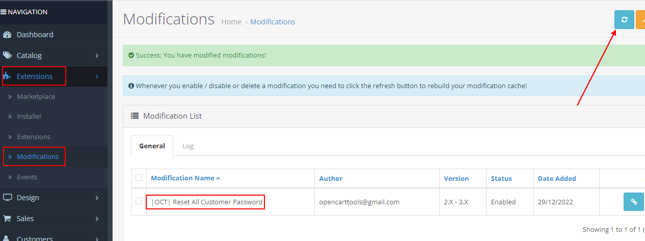 Opencart Reset All Customer Password