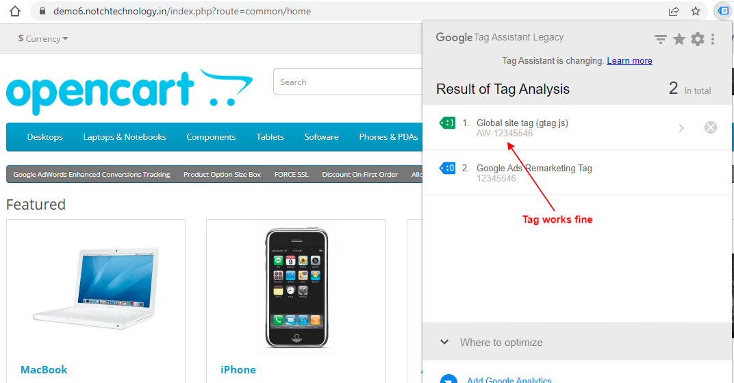 OpenCart - Google AdWords Enhanced Conversions Tracking