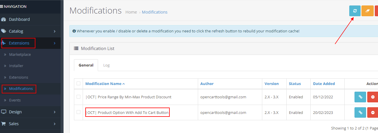 OpenCart - Product Option With Add To Cart Button
