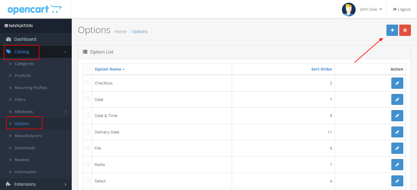 OpenCart - Product Option With Add To Cart Button