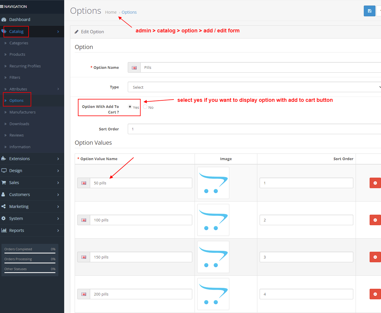 OpenCart - Product Option With Add To Cart Button