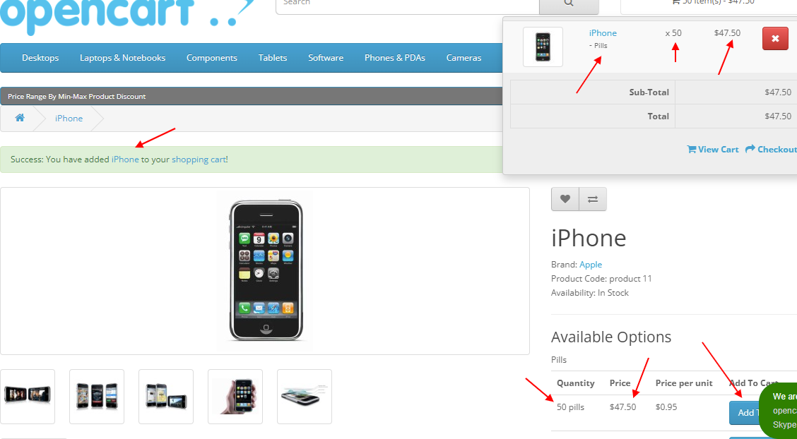 OpenCart - Product Option With Add To Cart Button