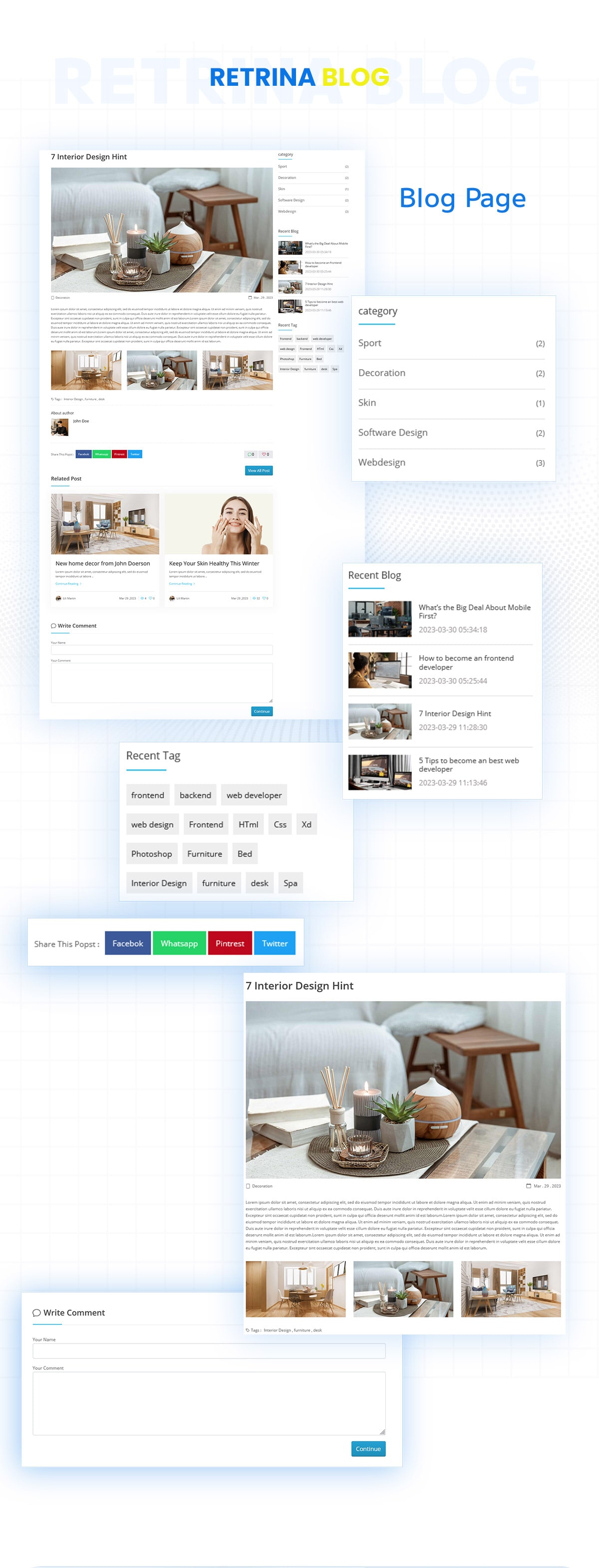 OpenCart - Retrina Blog Module pro - OpenCart v3 & v4