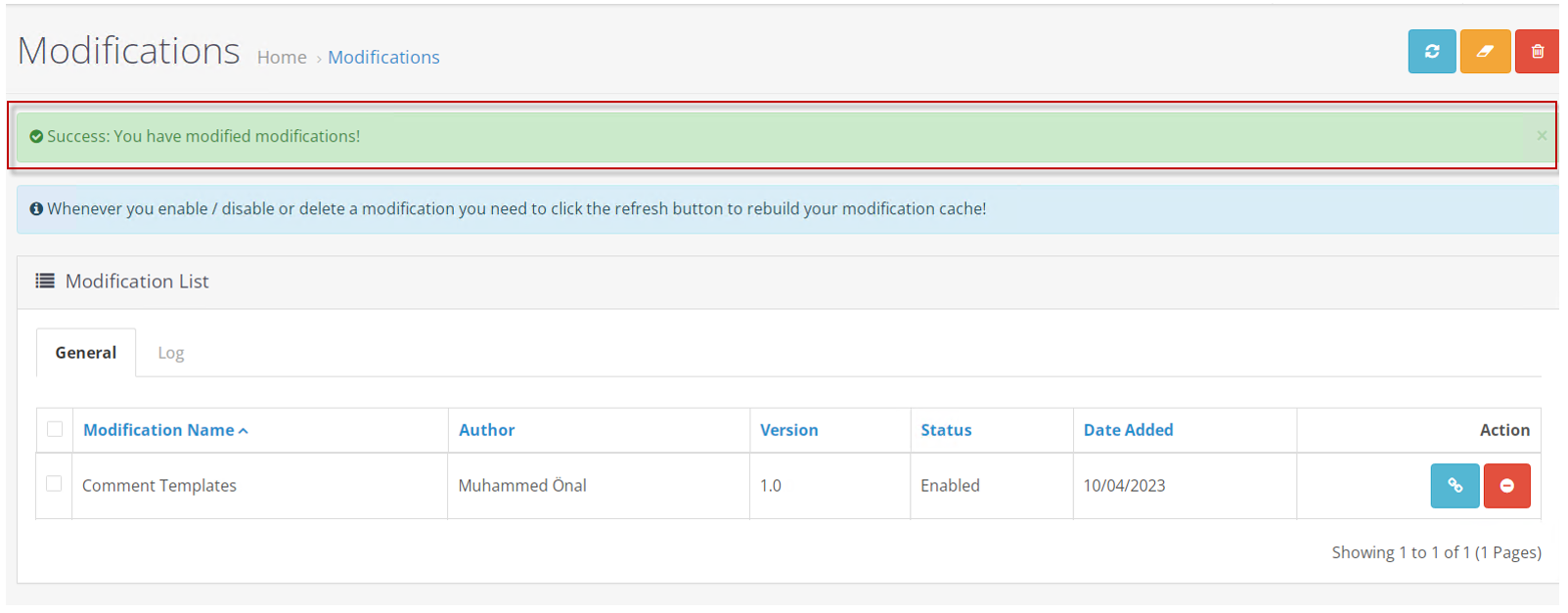 OpenCart - Order Comment Templates (Pre-defined Admin Order Comments)