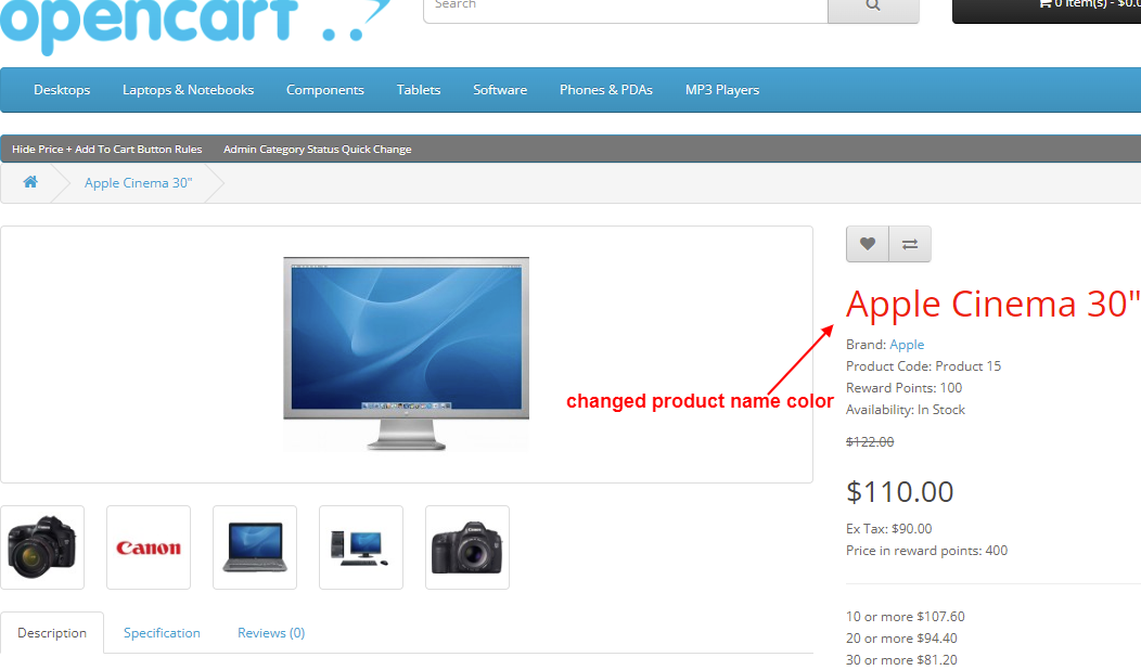 Opencart Custom Css And Javascript By Individual Product Based