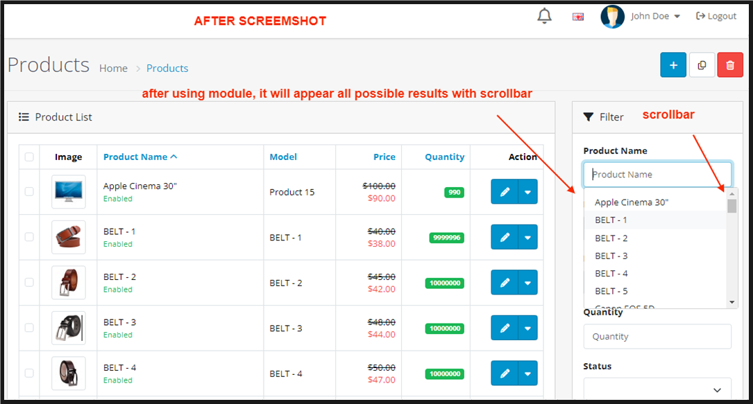 OpenCart - Admin Autocomplete Unlimited