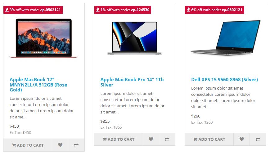 OpenCart - Show Coupon On Product Opencart