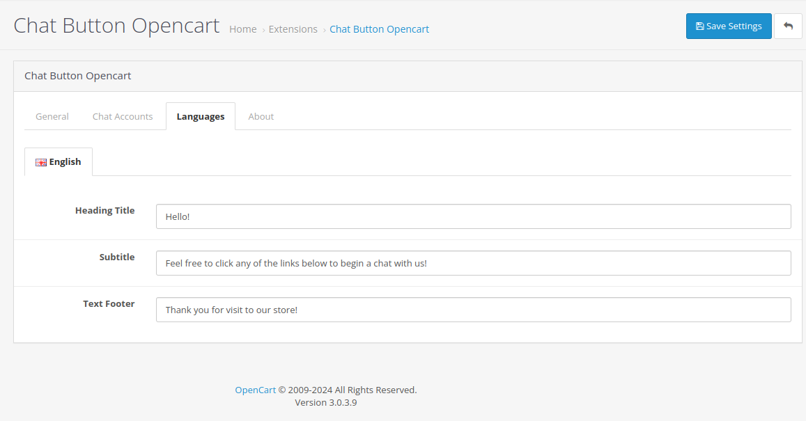 OpenCart - Multi Chat Button Opencart (Whatsapp, Telegram)