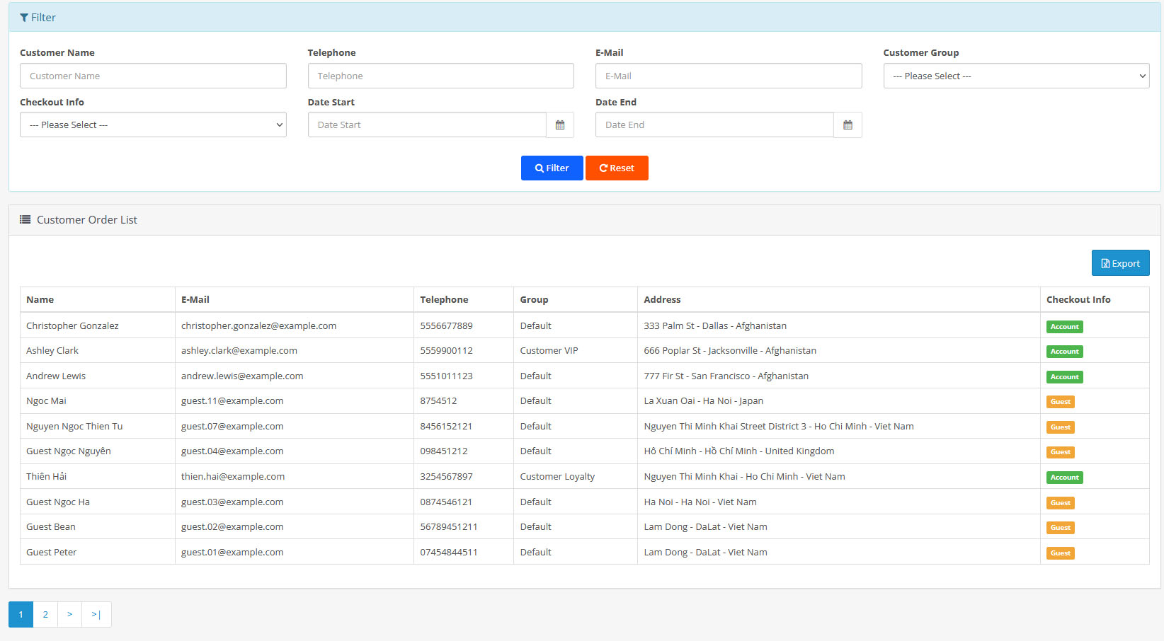 OpenCart - Display All Customer For Opencart Pro