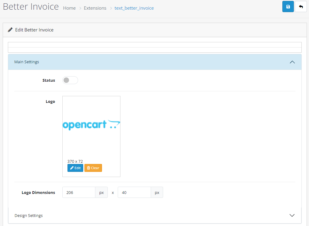 OpenCart - Better Invoices