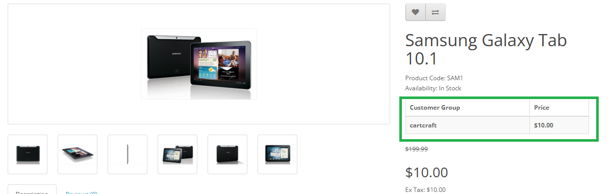 OpenCart - Show Product Special Prices