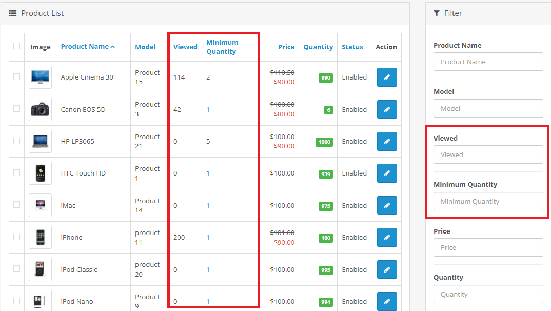 OpenCart - Smart product filter