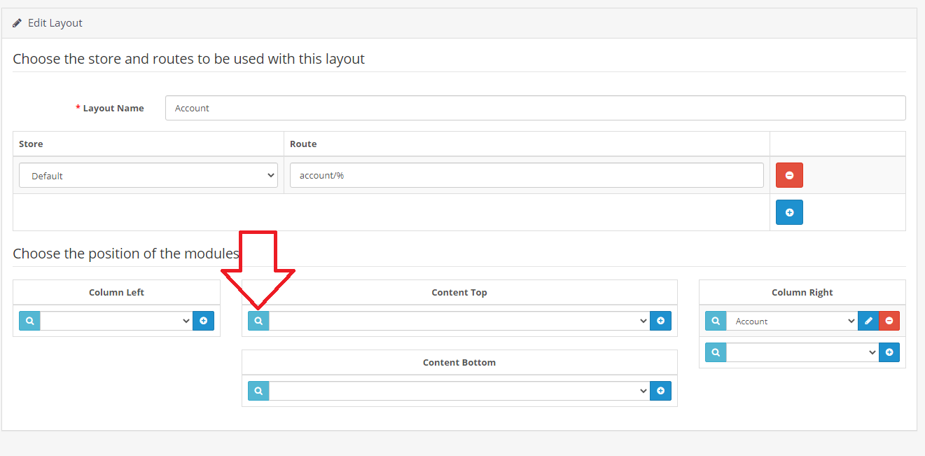 OpenCart - Filter Modules In The Layout Form OpenCart - Filter Modules In The Layout Form