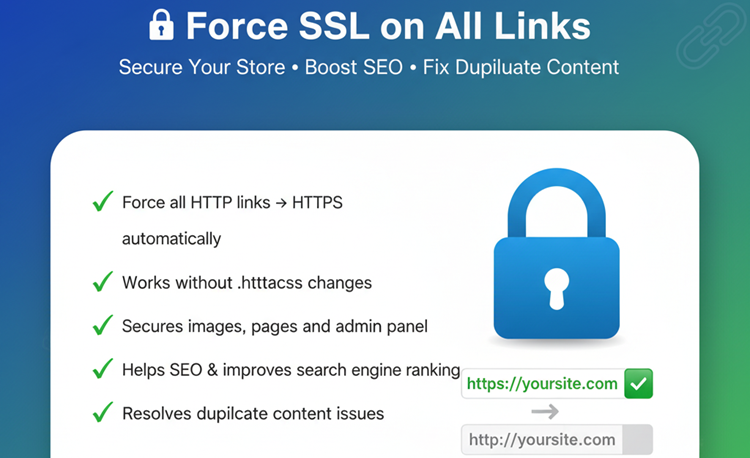 OpenCart - FORCE SSL ALL LINK