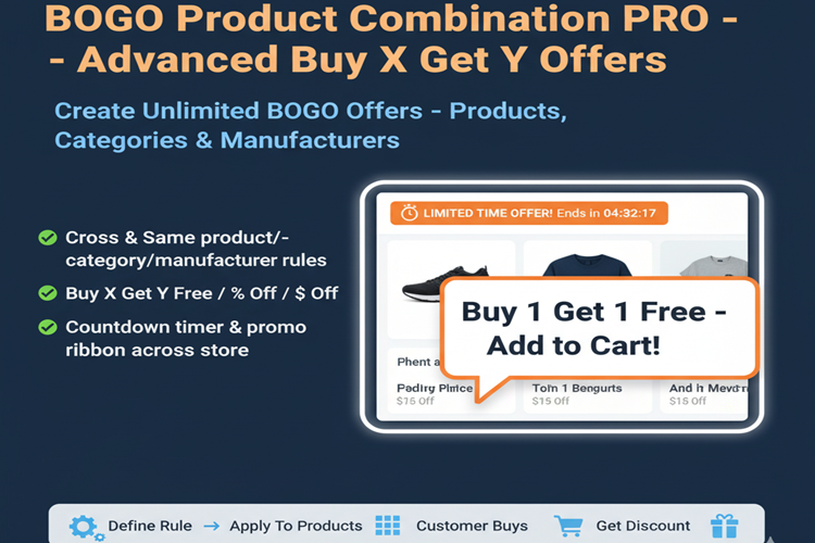 OpenCart - BOGO Product Combination PRO