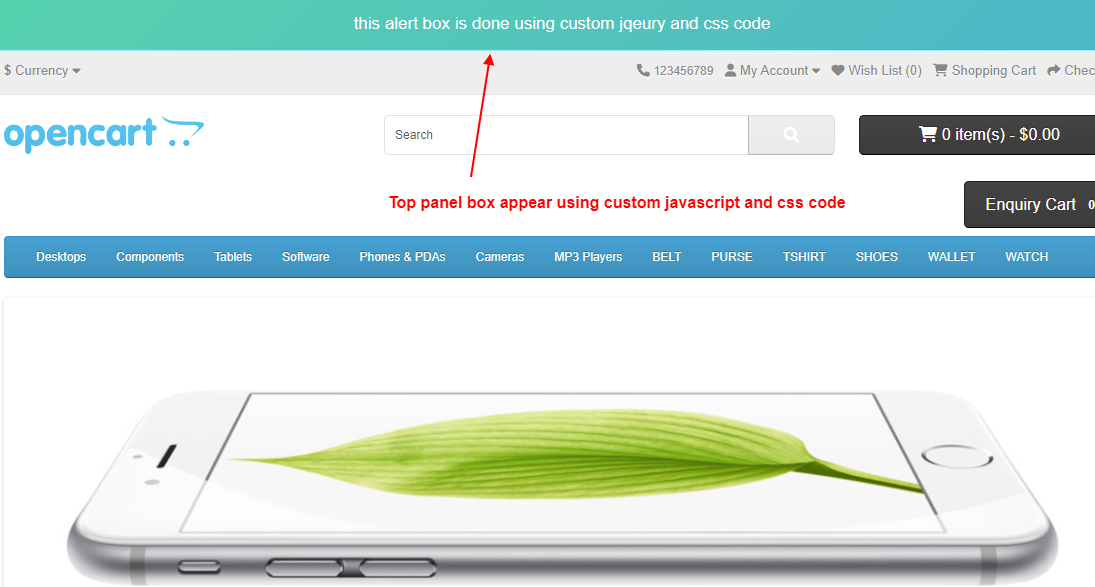 OpenCart - CSS JavaScript Jquery Custom Code