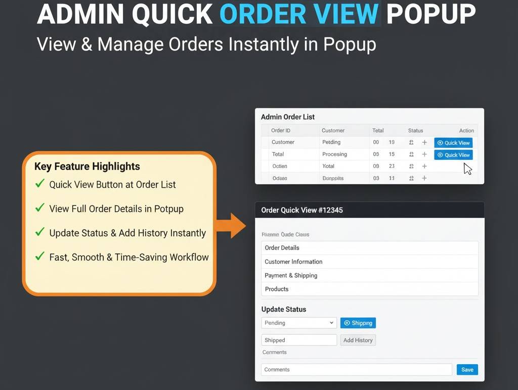 OpenCart - Admin Quick Order View Popup
